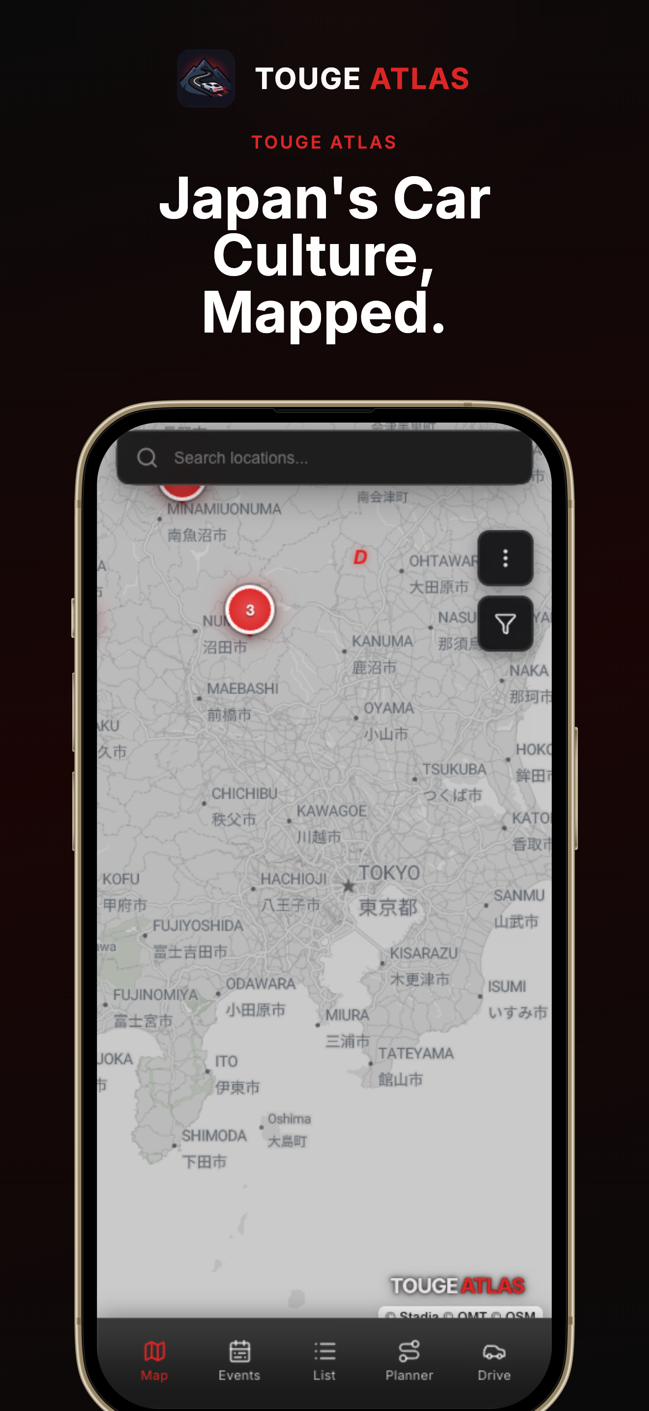 Touge Atlas – Japan Mountain Passes, Car Events & Driving Spots